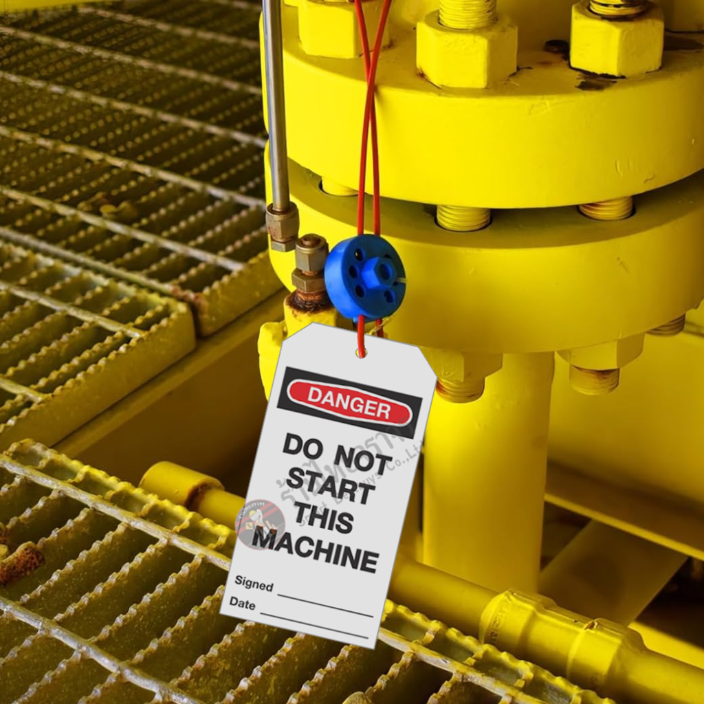 ป้าย tag PVC 0.3 มม. TA05 DO NOT START THIS MACHINE ขนาด 3 x 5.75 นิ้ว ...