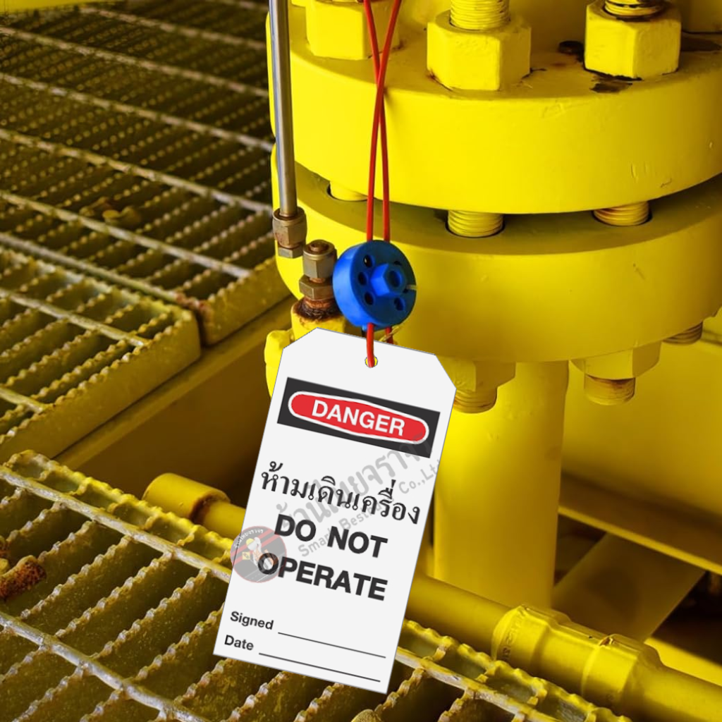 ป้าย tag PVC 0.3 มม. TA07 ห้ามเดินเครื่อง DO NOT OPERATE ขนาด 3 x 5.75 ...