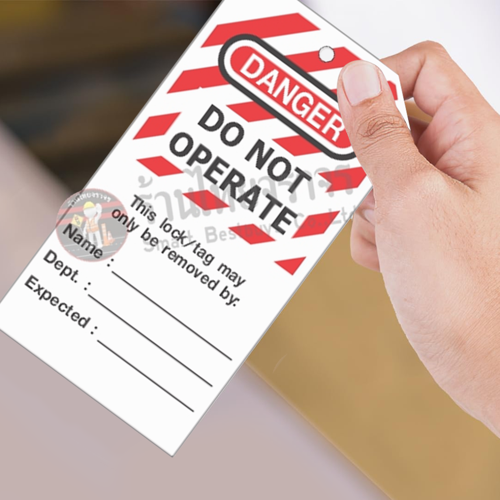 ป้าย tag PVC 0.3 มม. TA09 DO NOT OPERATE ขนาด 3 x 5.75 นิ้ว - ร้านไทยจราจร