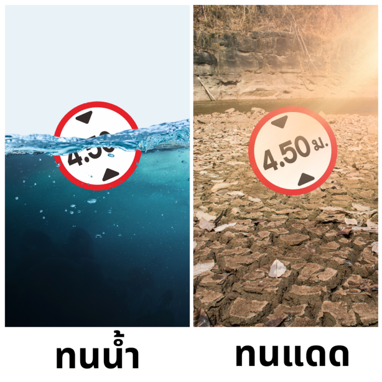 ป้ายจำกัดความสูง 4.50 ม. ขนาด 45x45 Cm. สะท้อนแสง 3M - ร้านไทยจราจร